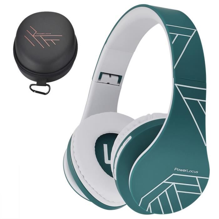 Casque Bluetooth PowerLocus, Sans fil Casque Pliable, HD stéréo avec ...