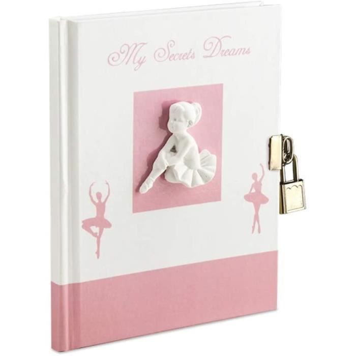 Journal intime avec danseuse en plâtre et cadenas en métal pour fille ...