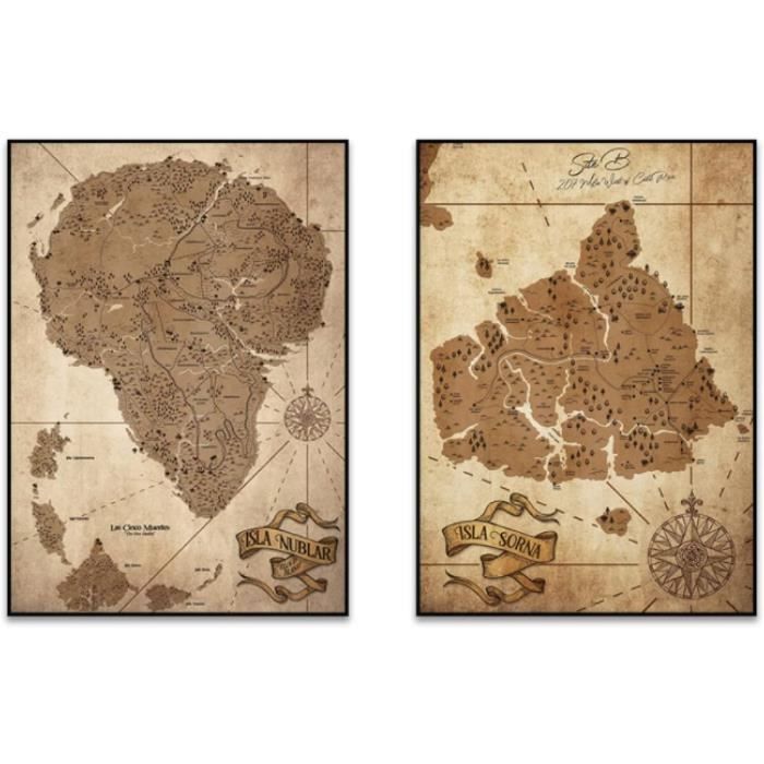 Vintage City Map Isla Sorna Toile Art Affiche Isla Nublar Affiche ...