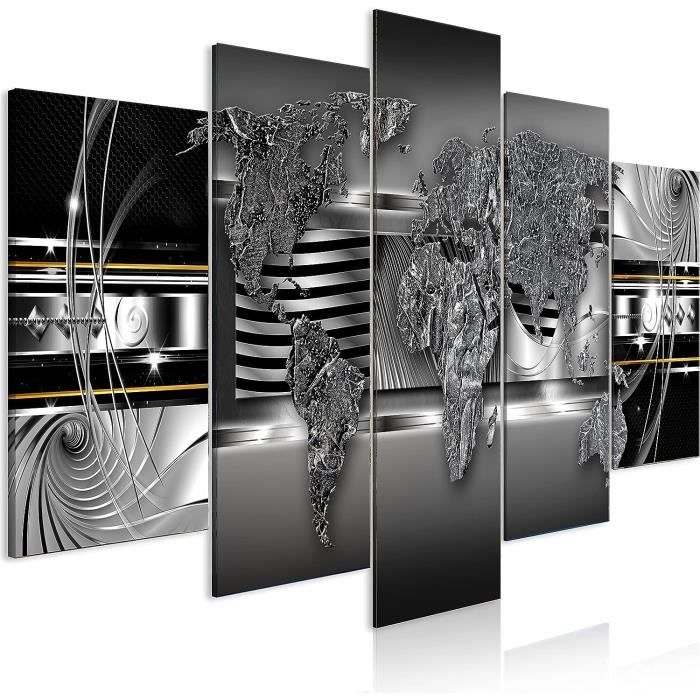 Murando Tableau Acoustique Carte Du Monde 100X50 Cm Impression Sur ...