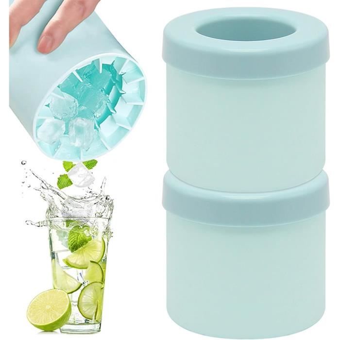 Seau à glace en silicone,Silicone Ice Cup Mold,3D Cylinder Silicone Ice ...