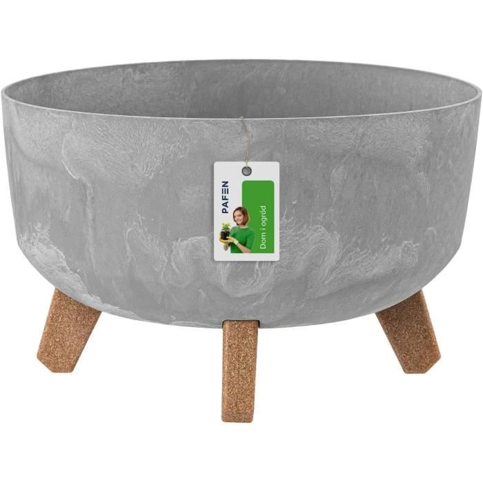 Cache-Pot Avec Pieds Cache-Pot 17,5 X Ø 28,5 Cm Pot De Fleur Effet ...