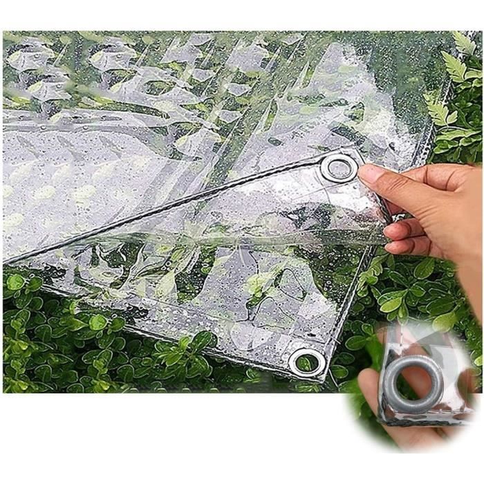Bâche en Plastique imperméable, Transparente Extérieur PVC pour Le ...