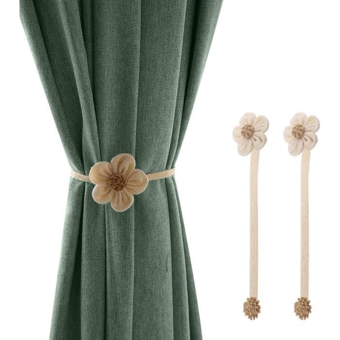 Embrasse à Rideaux avec Boucle Magnétique, [2 Pièces] Lin, Simples et ...