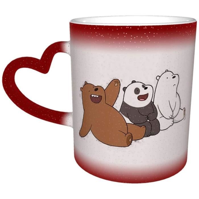 We Bare BEars Coffee Mug Design Ceramic Heat Sensitive Mug Color ...