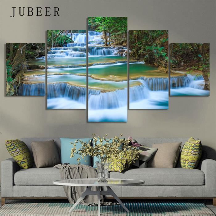 RYHD-306 HD imprimé peinture toile salon décor cadre 5 piècesforêt ...