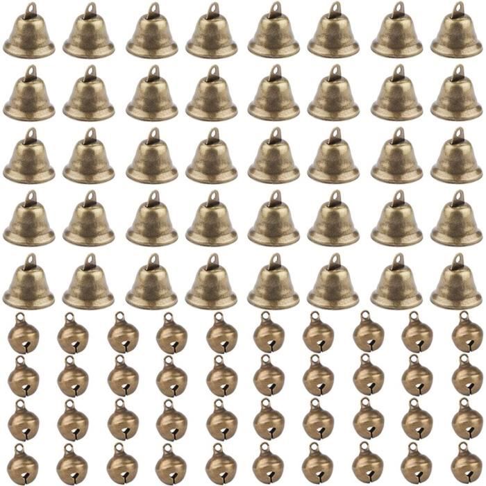 Clochette Vintage En Bronze D'Époque 80 Pcs Petites Clochettes Grelots ...