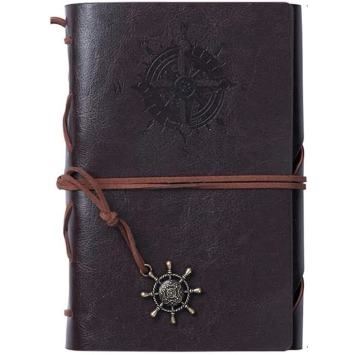 Cahier Cahier en Similicuir Portable Kraft Paper Notebook Pirate ...