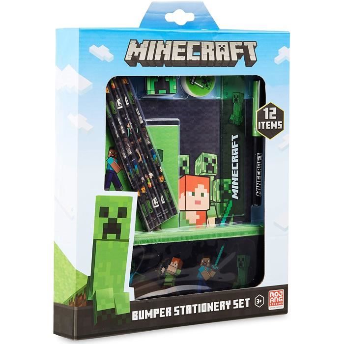 Minecraft Fournitures Scolaires Kit Papeterie avec Trousse Carnet Stylo ...