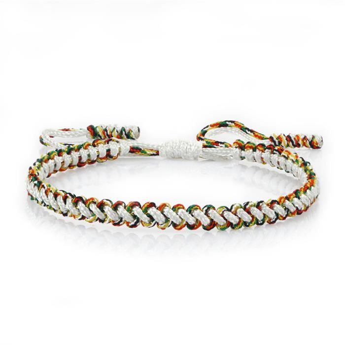 Bracelet bohème en corde multicolore réglable nœuds faits à la main ...