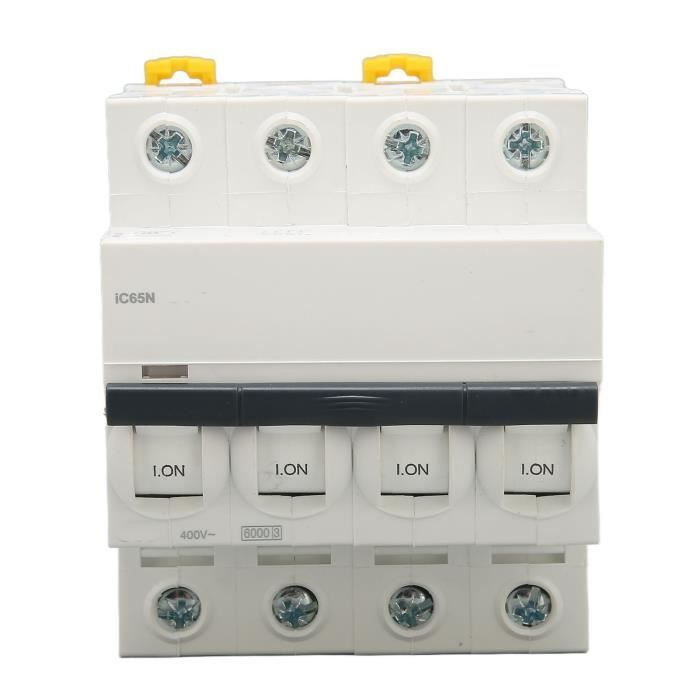 Disjoncteur miniature - CIKONIELF - 4P - Boîtier ignifuge - Protection courts-circuits - 6 kA ...