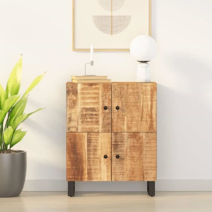 HEN - Buffet avec 4 portes 60x33x75 cm bois massif de manguier ...