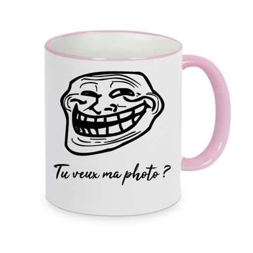 Mug - Céramique - Rose LMK TROLL FACE - Cdiscount Maison