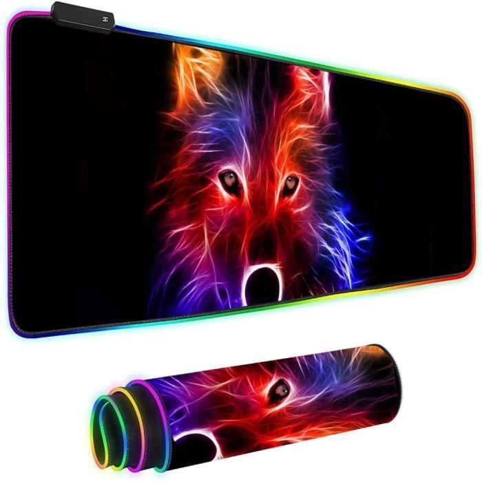 Tapis de Souris Gamer - OTBACT - RGB LED - 800x300mm - 10 Effets d ...