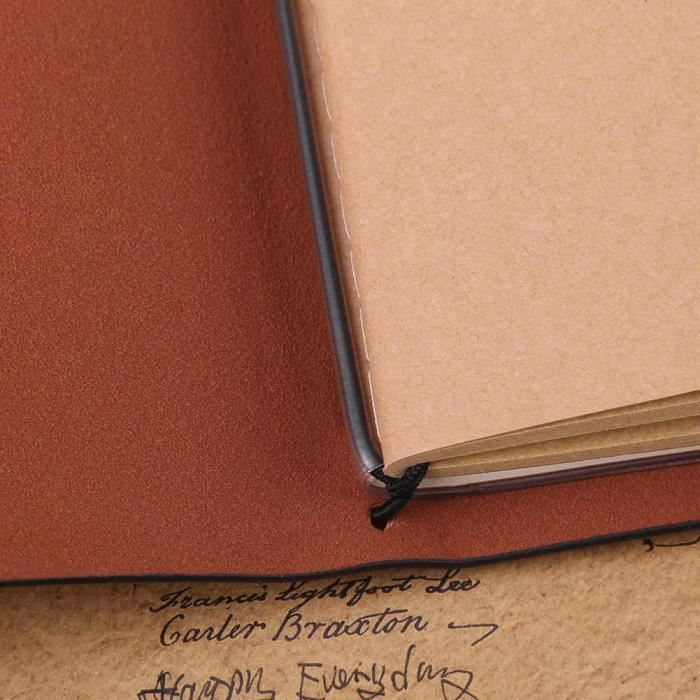 Hililand Carnet de voyage Cahier de voyage en cuir PU classique Journal ...