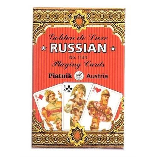 Jeu de cartes Russian Golden de Luxe - Piatnik - 110 cartes à jouer ...