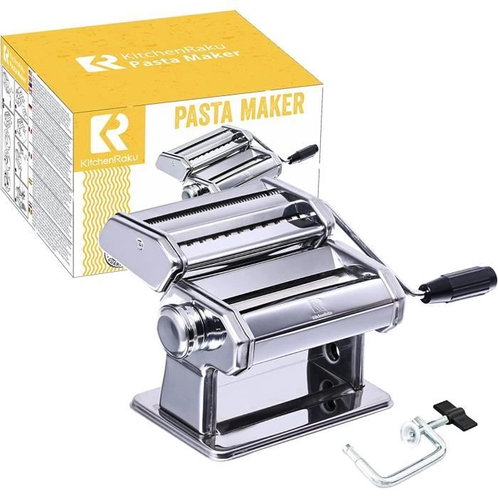 Machine à pates,Machine à Pates à Rouleaux,7 Réglages d'épaisseur ...