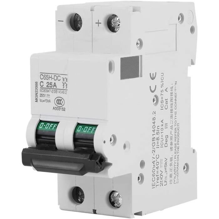 Disjoncteur miniature - DC 250V 2P Disjoncteur miniature DC basse tension for les systèmes de ...