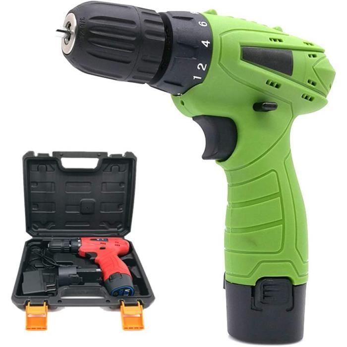 Perceuse Sans Fil, 12V Perceuse-Visseuse Sans Fil 760Rpm 28N.M Batterie ...