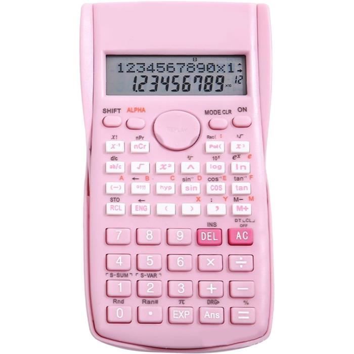Calculatrices Scientifiques, Calculatrice Rose Multifonctionnelle À 12 ...