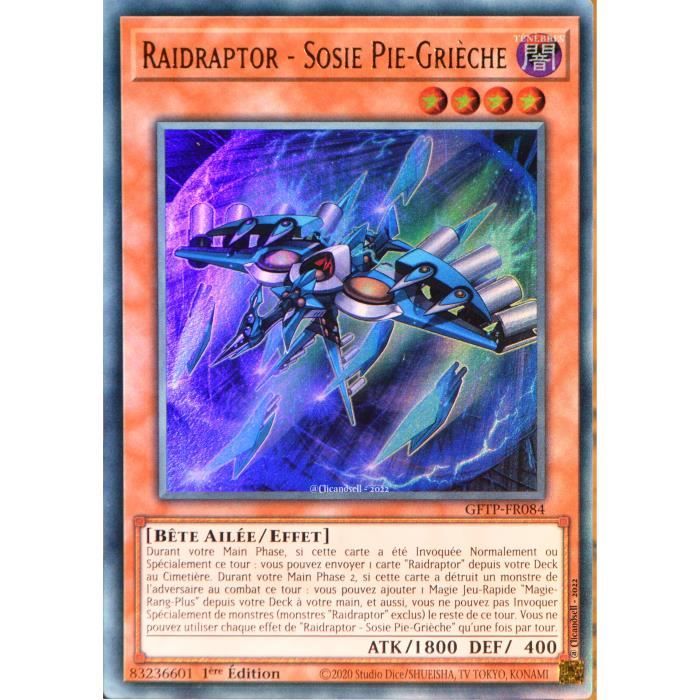 Carte YU-GI-OH GFTP-FR084 Raidraptor - Sosie Pie-Grièche Ultra Rare ...