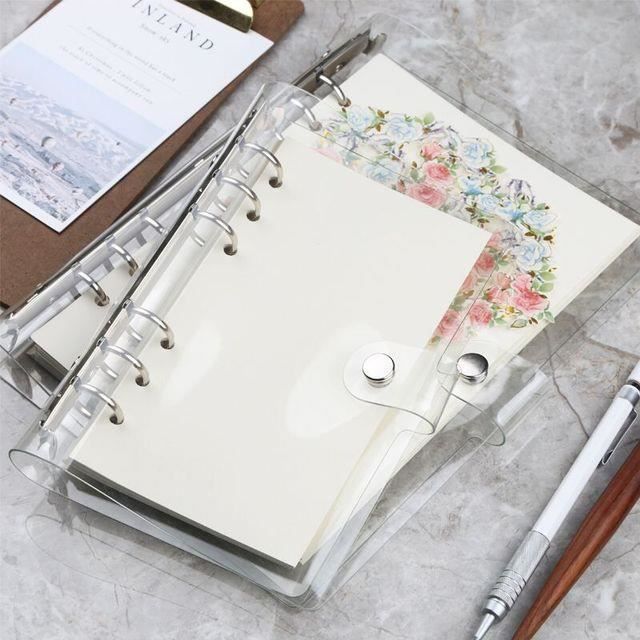 CARNET DE NOTES,only cover-A6--Classeur Transparent A5 A6, 6 Anneaux De ...