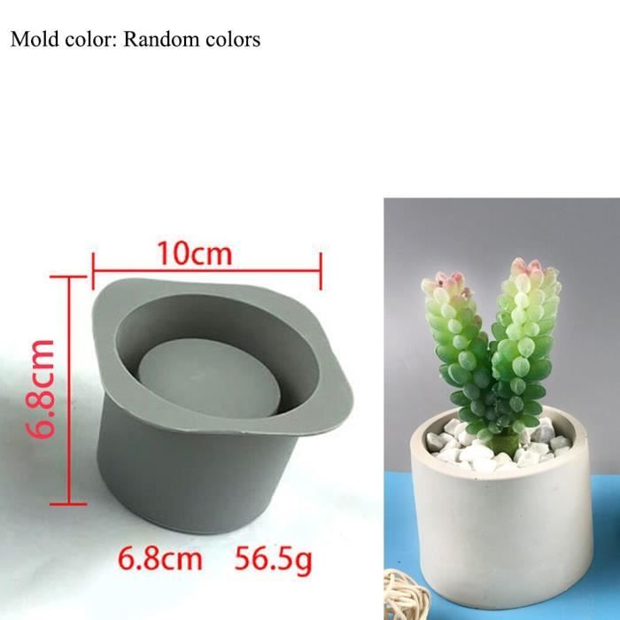 MOULE A MODELER,Cylinder--Moule de Pot de fleur en Silicone, ciment en ...