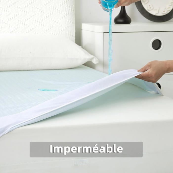 AOLIFY-Rayonne de Bambou Protège Matelas 90x200 - Imperméable Couvre ...