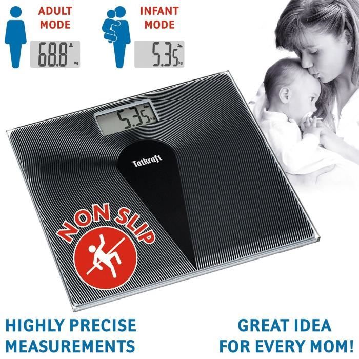 Tatkraft Happy Pèse Personne Bebe Numérique 180Kg avec Mode Enfant ...