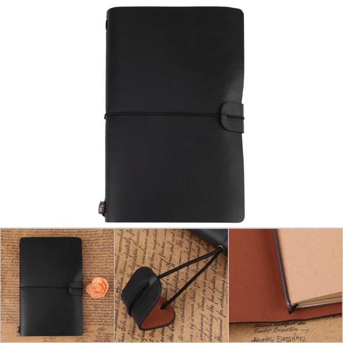 Hililand Carnet de voyage Cahier de voyage en cuir PU classique Journal ...