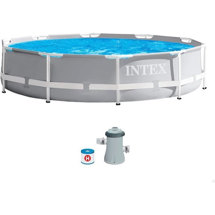 INTEX kit Piscine Prism Frame Ronde Tubulaire 3m05 x 76cm & bâche ...