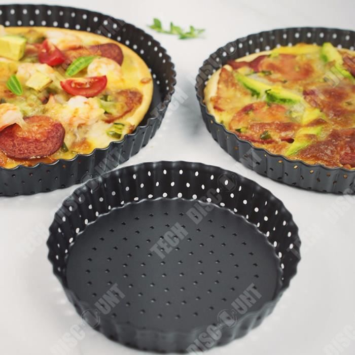 Moule à pizza - TD® - Perforé - Antiadhésif - Acier au carbone - 14CM ...