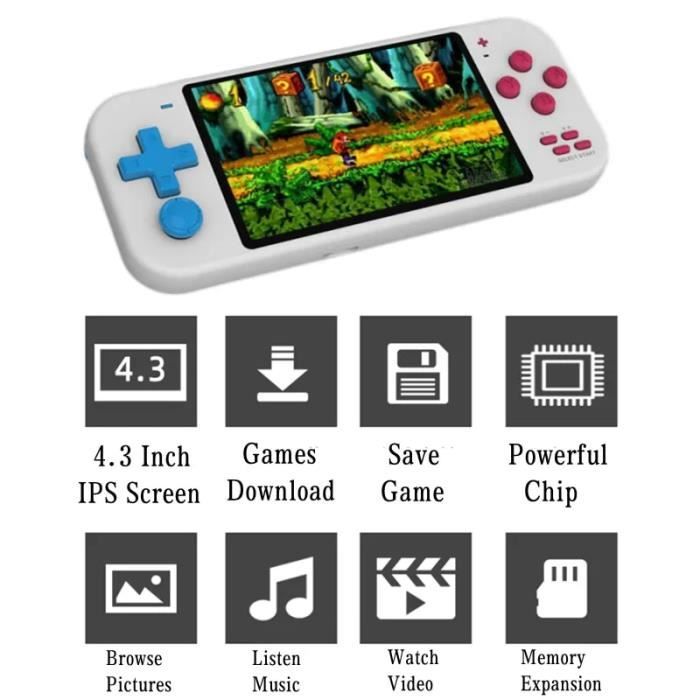Noir 32 Go - X20 Mini mise à jour de la Console de jeu Portable couleur ...