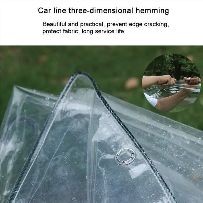 Bâche en Plastique imperméable, Transparente Extérieur PVC pour Le ...