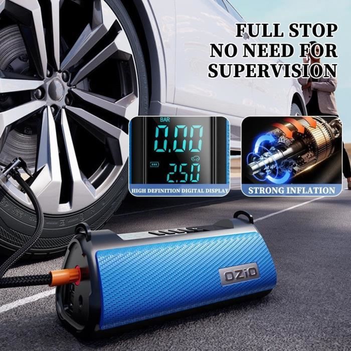 Gonfleur De Pneu Portable, Pompe De Pneu De Voiture Avec Manomètre ...