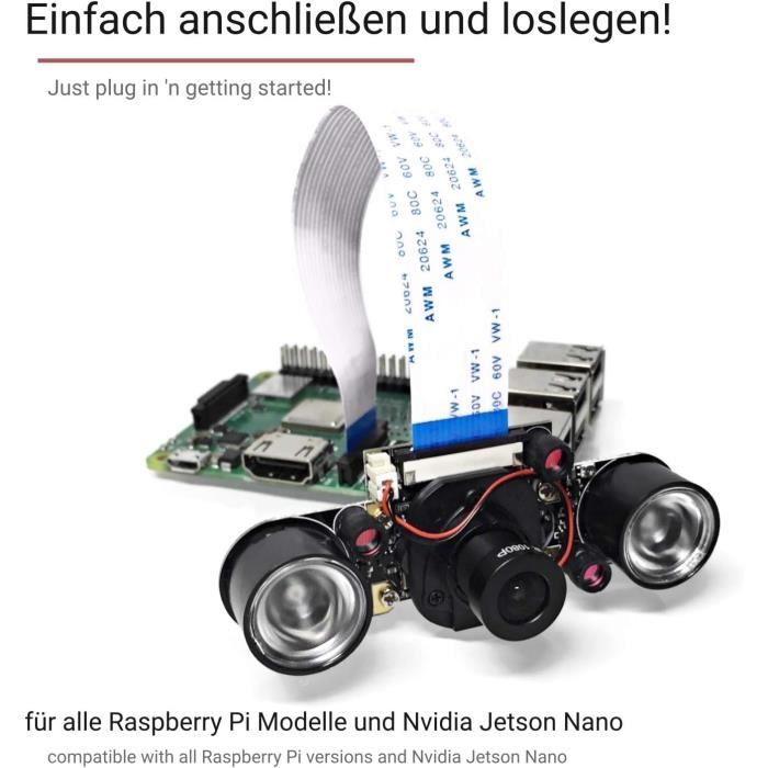 ® Module Caméra Raspberry Pi Avec Filtre Infrarouge Automatique - Full ...