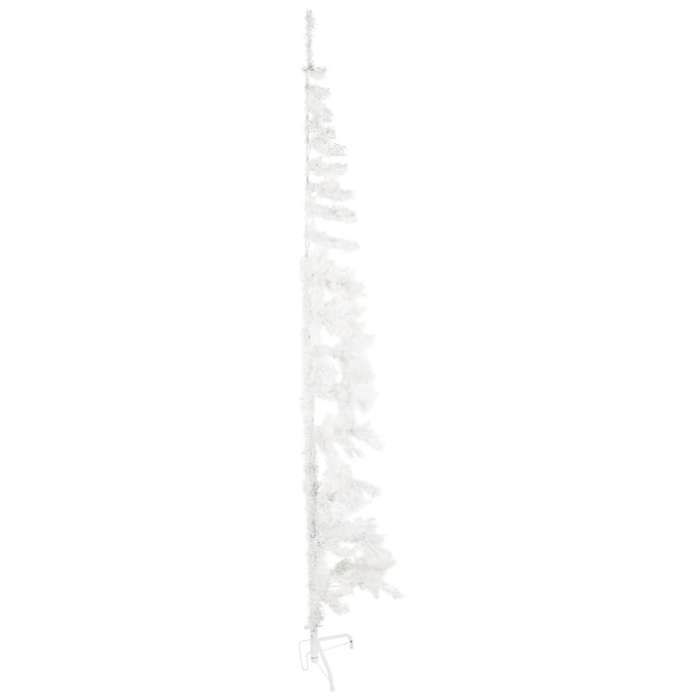 Demi sapin de Noël artificiel - SOLOMOON - Blanc - 210 cm - 55 cm de ...