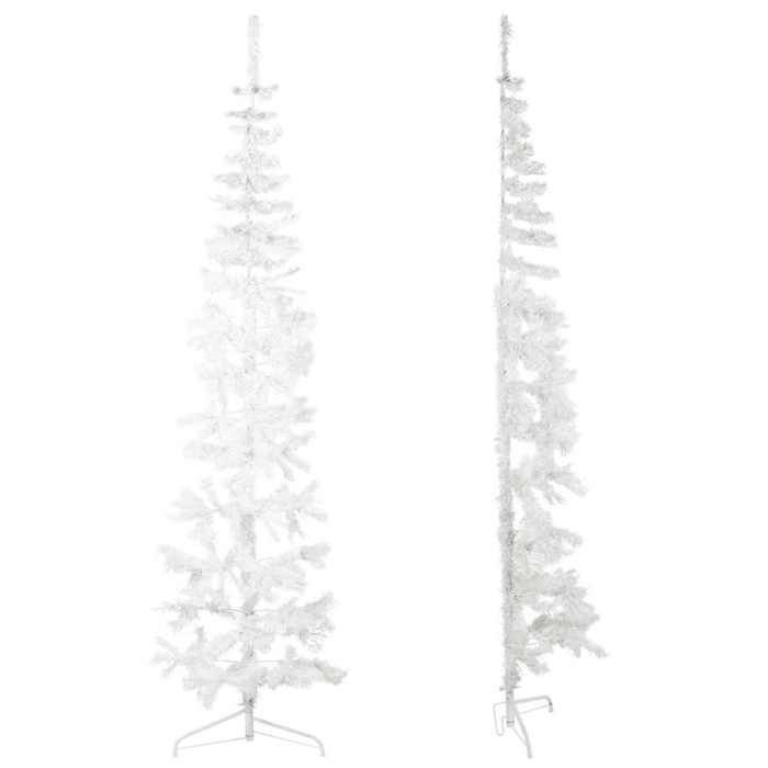 Demi sapin de Noël artificiel - SOLOMOON - Blanc - 210 cm - 55 cm de ...