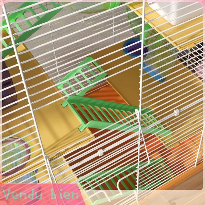 LIA Cage hamster 5 étages orange 46x30x58cm - Cdiscount