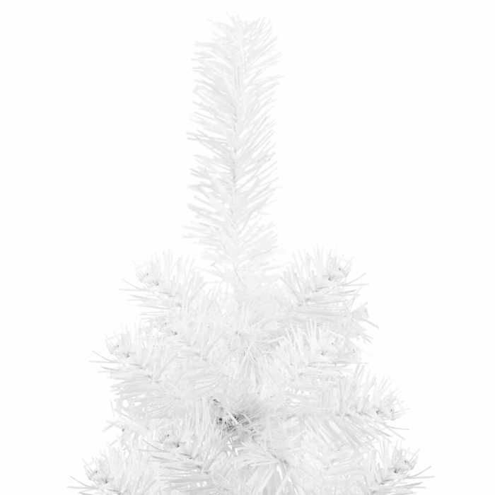 Demi sapin de Noël artificiel - SOLOMOON - Blanc - 210 cm - 55 cm de ...