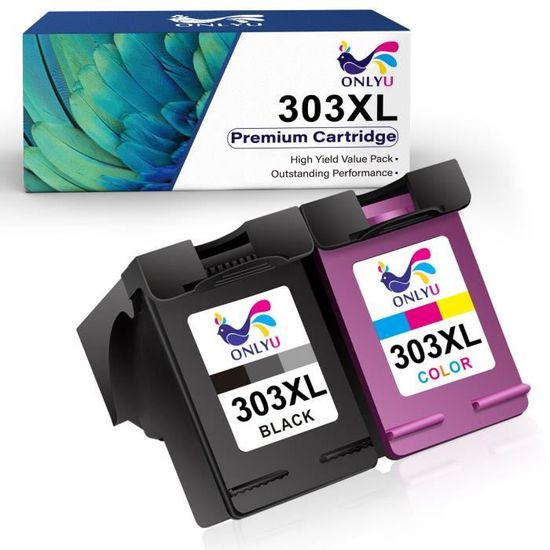 ONLYU 2 Cartouche d'encre Compatible pour HP 303 XL 303XL HP ENVY Photo ...