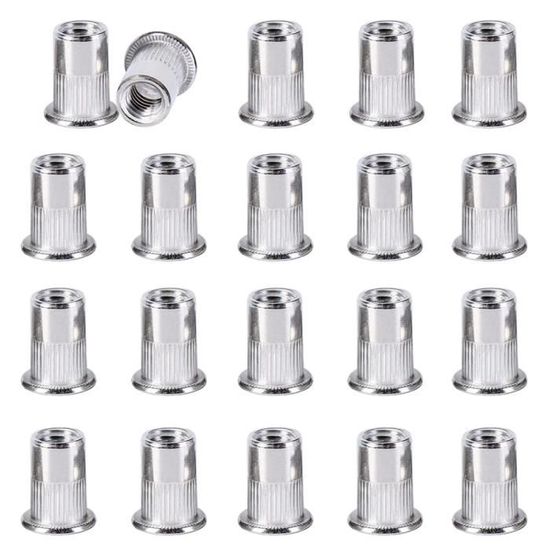 Rivet Ecrou 80 Pièces Écrou à Sertir Écrous Rivet Insers Fileté Ecrou ...