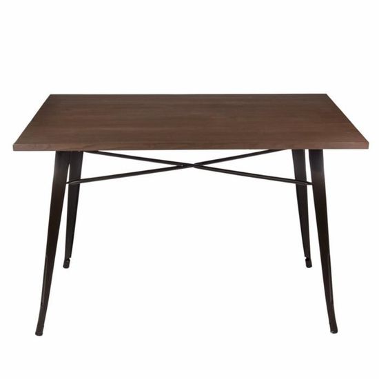 TABLE LANK WOOD 120X80 Unico - Cdiscount Maison