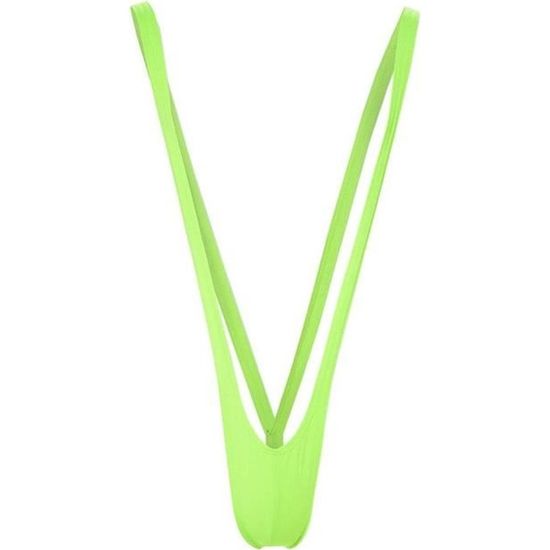 Mankini Borat - Vert Néon - Adulte - Polyester, élasthanne - Extérieur ...