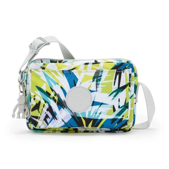 Kipling Basic Print Abanu Crossbody S Bright Palm [138051] Blanc, Vert ...