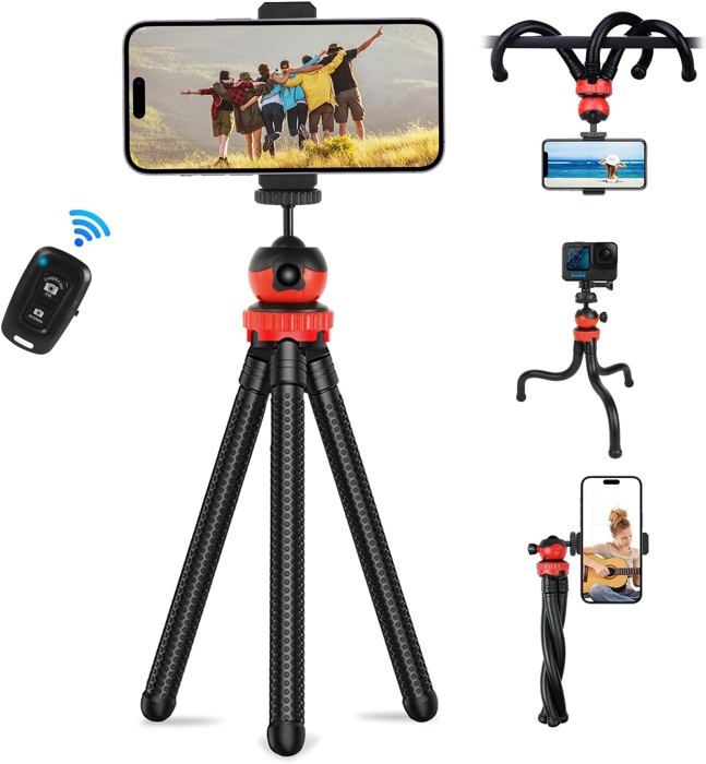 Trépied Pour Téléphone Portable, Rotatif À 360° Flexible Mini Trepied ...