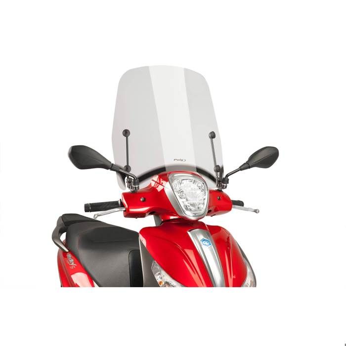 PUIG T.S Pare-brise transparent 510x480mm pour Piaggio - Cdiscount Auto