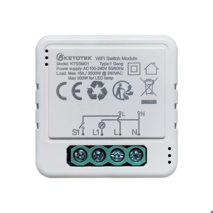 Relais commutateur Wi-Fi 16 A compatible avec Alexa, module intelligent ...