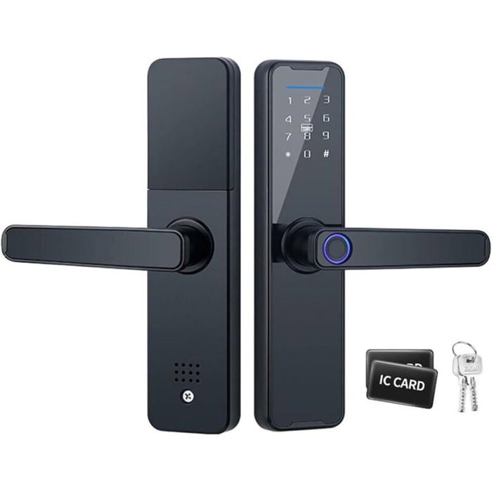 Serrure de porte intelligente à empreinte digitale avec poignée avec 2 ...