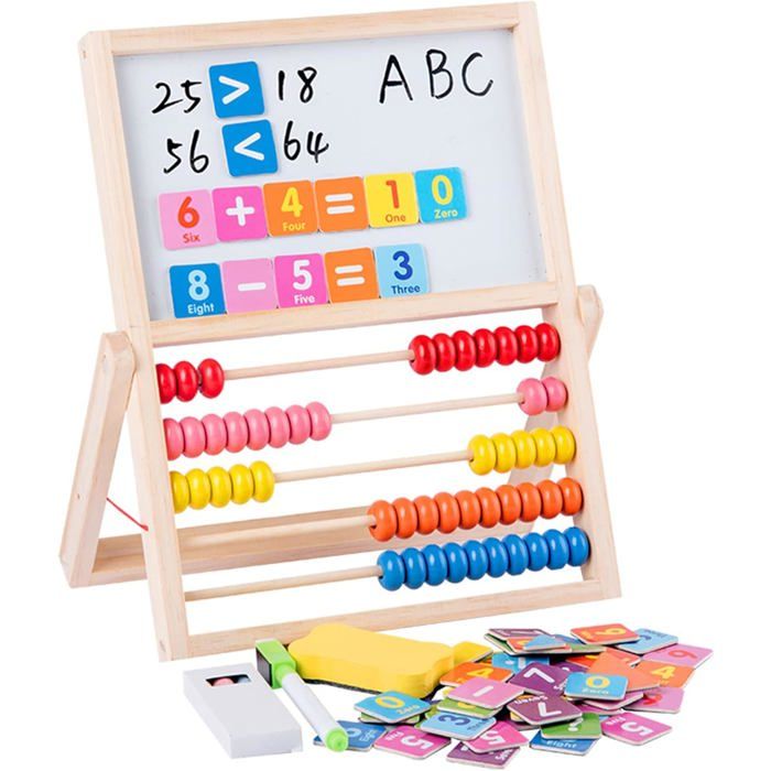 Abaque en bois，multifonctionnel, table dessin double face, puzzle sept ...
